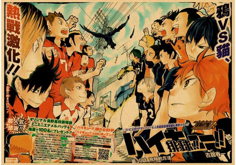 Design Anime Haikyuu Poster Volleyball | Haikyuu Store